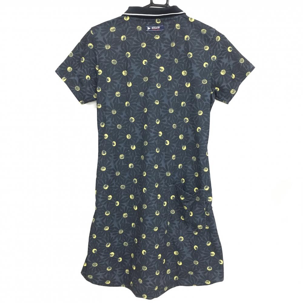 コルウィン 半袖ポロワンピース グレー×イエロー 花柄 総柄 レディース L ゴルフウェア Kolwin - 中古ゴルフウェア通販サイトReonard(レオナード)