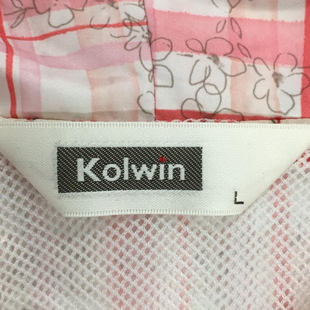 【超美品】コルウィン 2WAYブルゾン 白×ピンク チェック 花柄 裏地メッシュ 袖着脱可 レディース L ゴルフウェア Kolwin - 中古ゴルフウェア通販サイトReonard(レオナード)