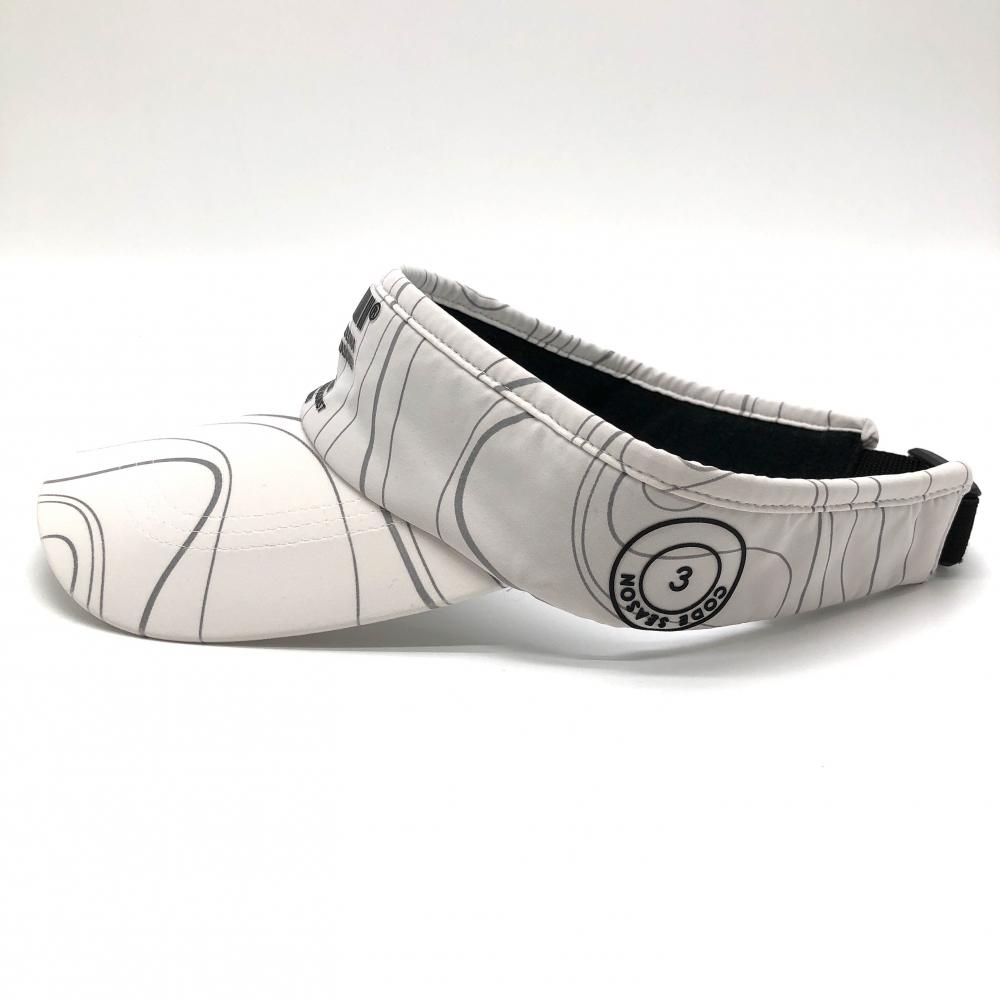 マークアンドロナ サンバイザー 白×グレー 総柄 CODE FREE ゴルフウェア MARK＆LONA - 中古ゴルフウェア通販サイトReonard(レオナード)